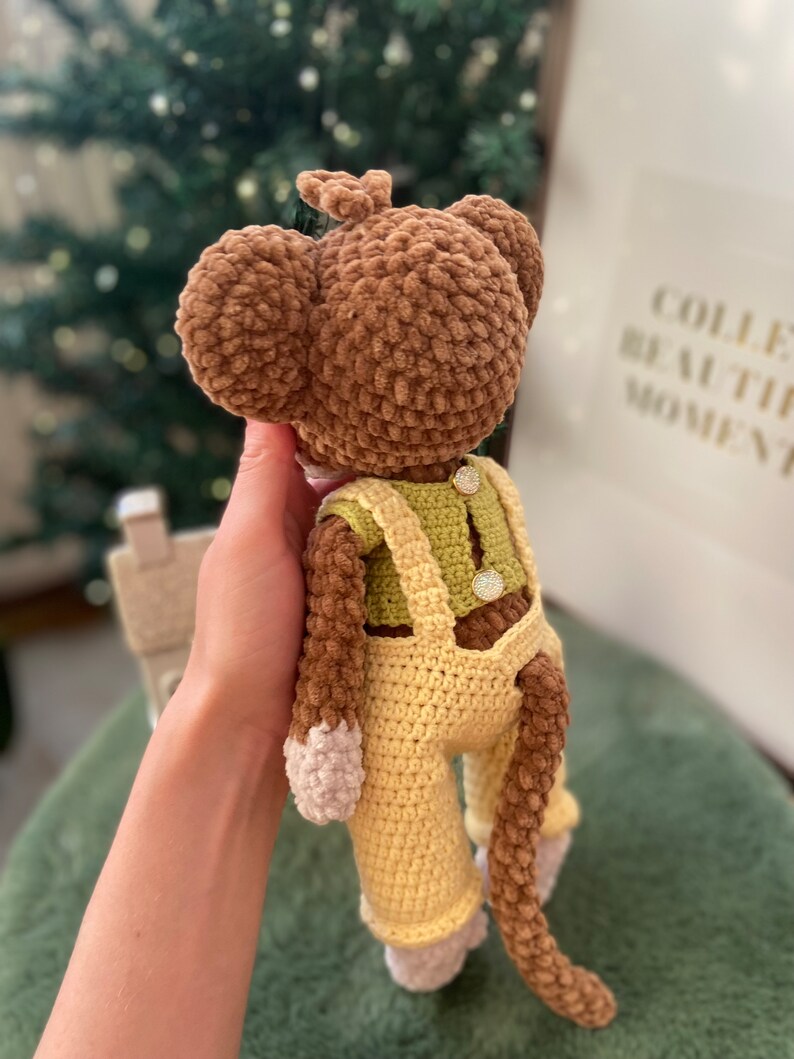 Monkey With Overalls and Dress Crochet Pattern/amigurumi/ Tutorial ...