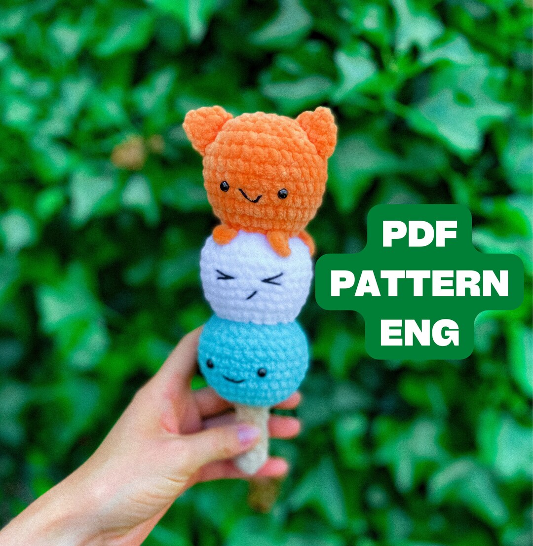The Cat Dango PDF CROCHET Pattern Easy Tutorial Amigurumi Toy - Etsy