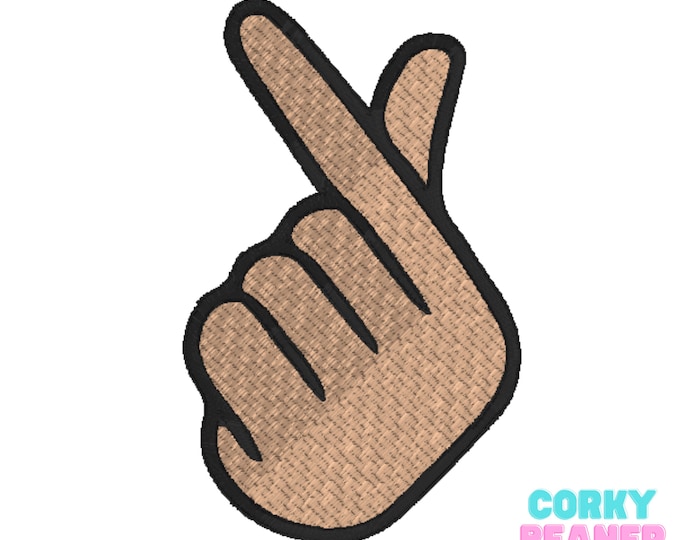 Korean Finger Heart Embroidery Design, Heart Hand Sign Design, Kpop ...