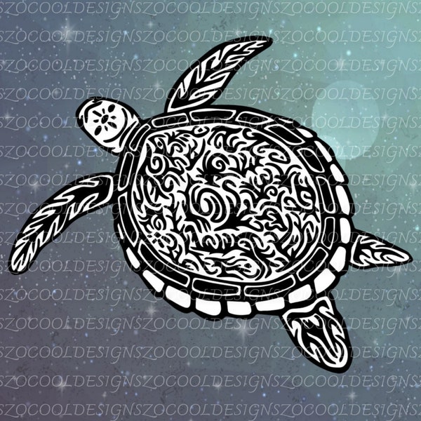 Tribal Turtle - Etsy