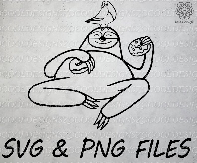 Sloth SVG Cut File Cricut Digital SVG Design Sloth Design | Etsy