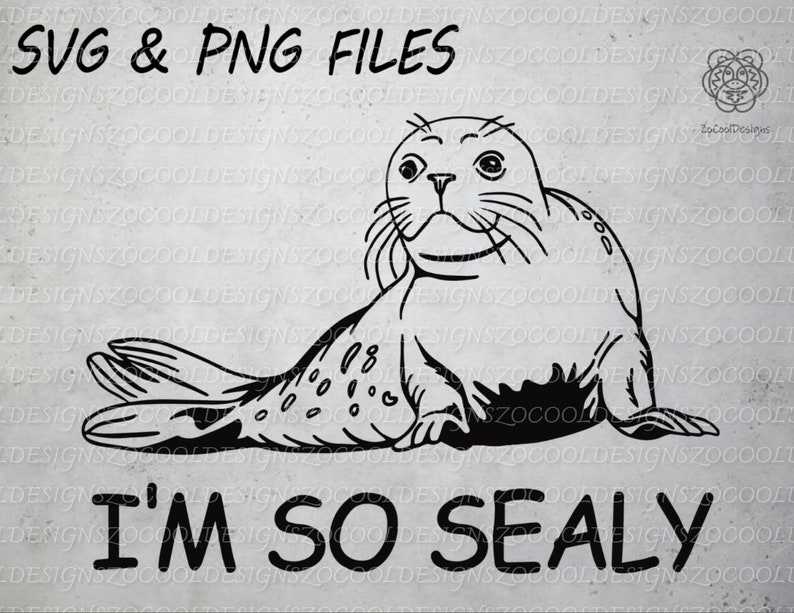 Seal SVG, Cut File Cricut, Digital Design, SVG Design, Hand Drawn ...