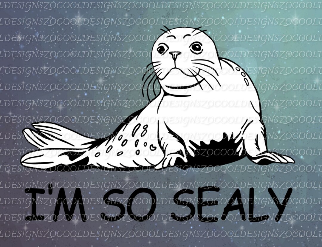 Seal SVG, Cut File Cricut, Digital Design, SVG Design, Hand Drawn ...