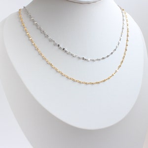 Sparkle Sequin Lace Chain, Sparkle Lip Chain Necklace, Mirror Lace ...