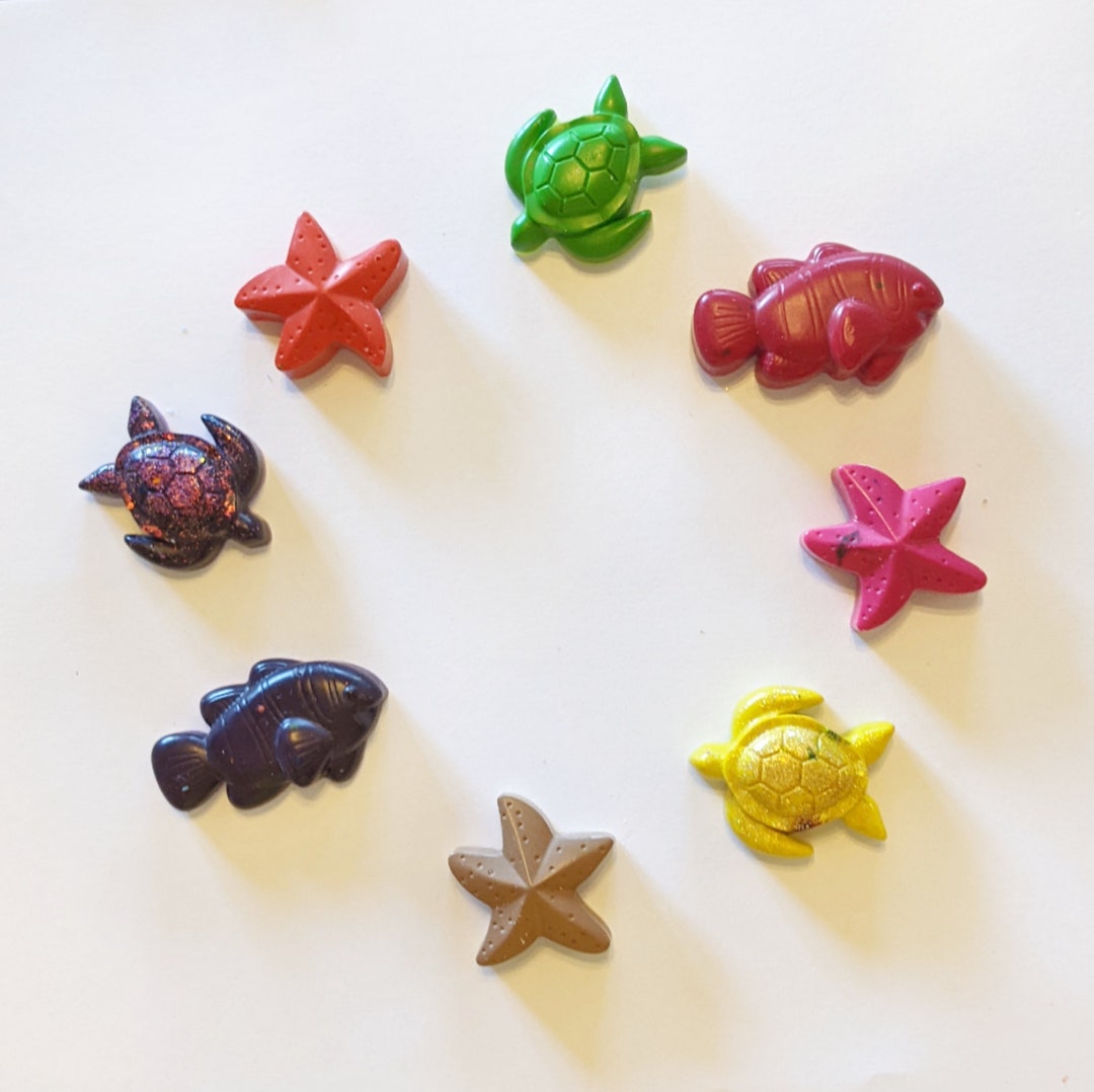 Ocean Life Crayons, Sea Life Crayon Set, Homeschool Supplies, Party ...
