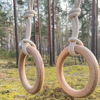 MAMOI® Turnringe holz, Trapez schaukel, Gymnastikringe und Trapezstange ...
