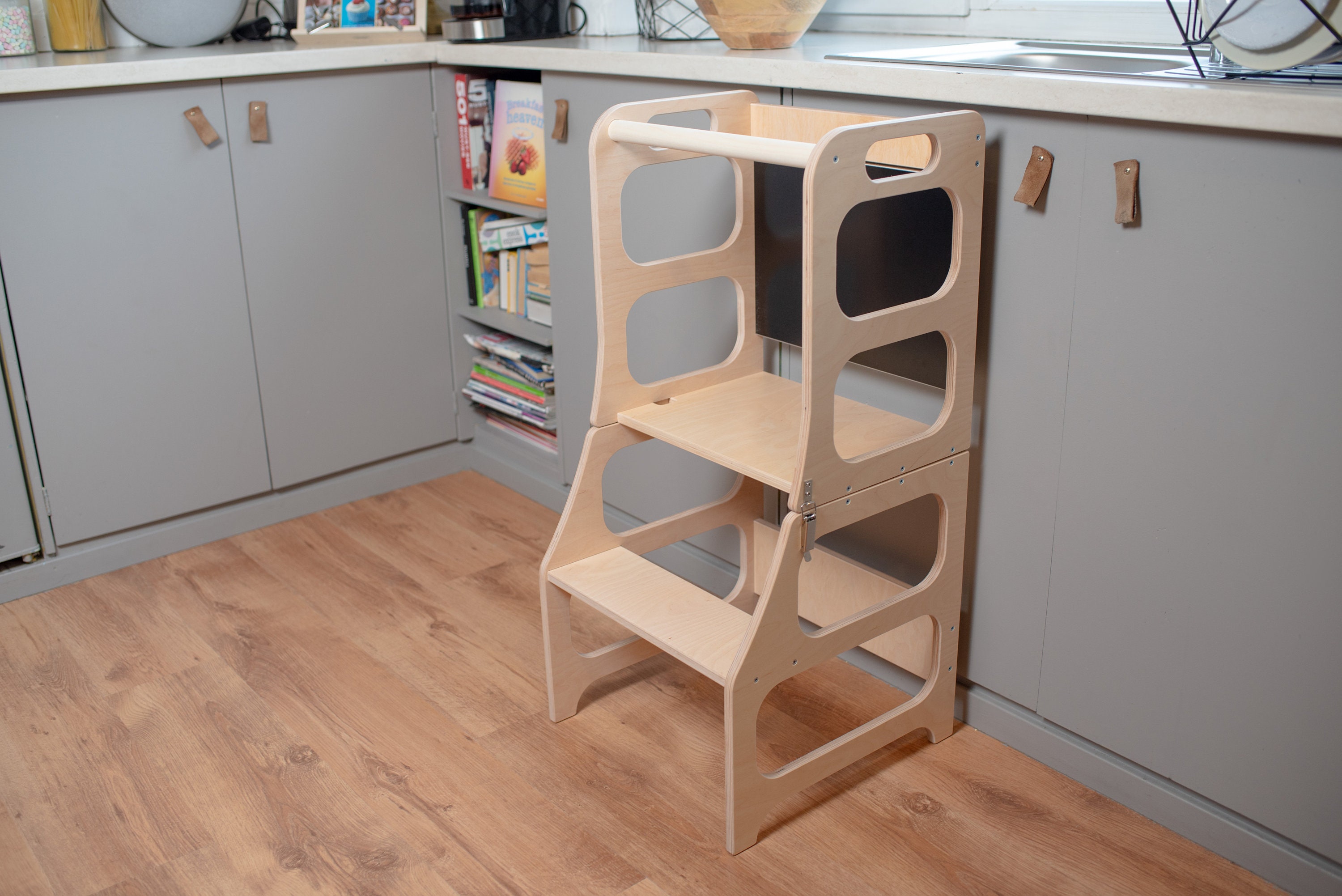4in1 Kitchen Tower Convertible Kids Tower Table Montessori Learning ...