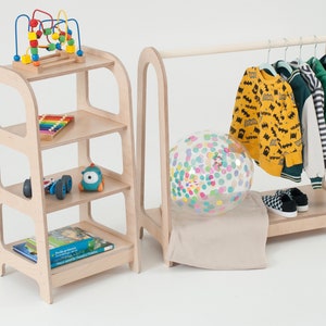Kids Dress up Rack Toy Shelf for Children's Room Kids Clothing Rack ...
