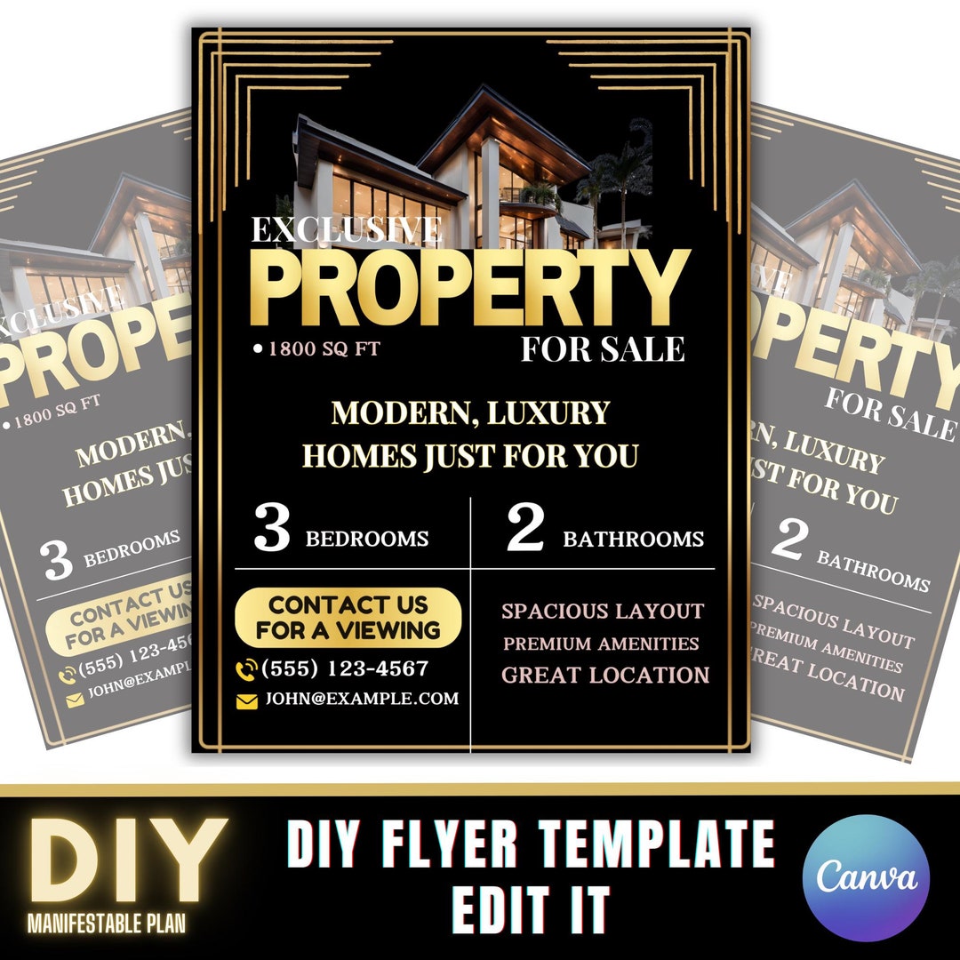 Modern Real Estate Agent Flyer Template – Luxury Property Sale Flyer ...