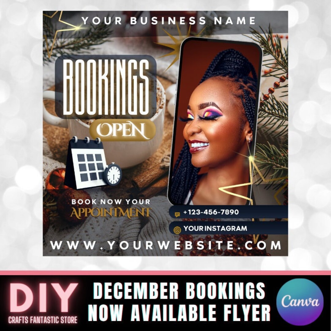 Bookings Now Available Flyer DIY Book Now Opening Beauty Hair Lashes ...