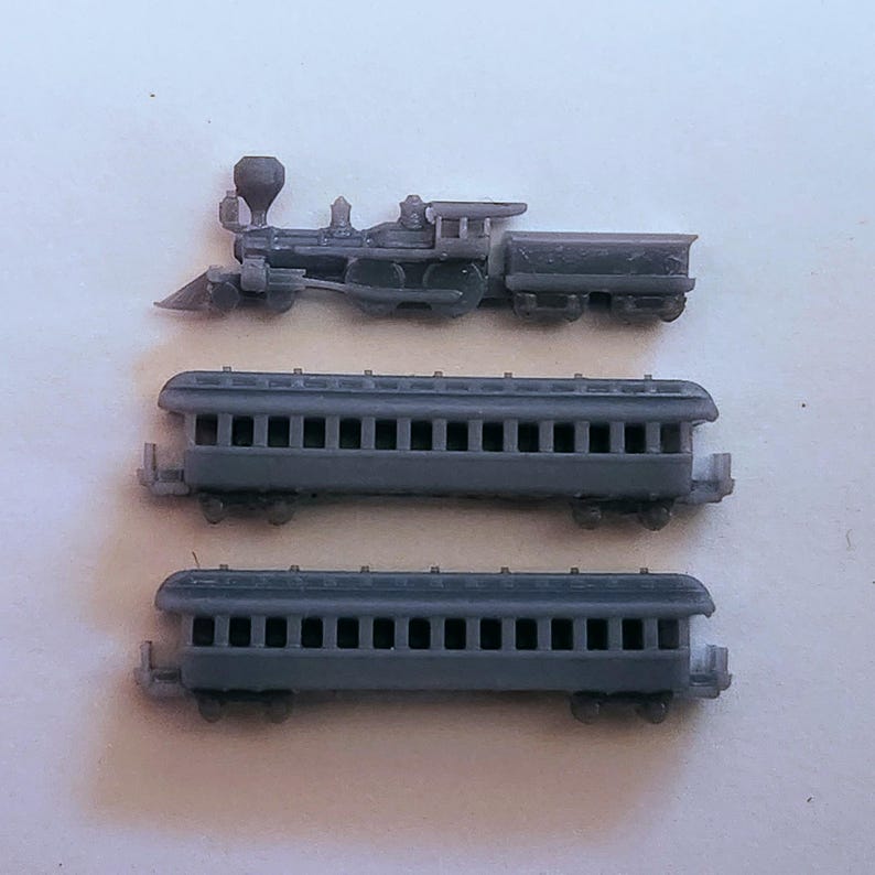 Tiny Trains! American 4-4-0 Locomotive and Passenger Cars - T Gauge ...