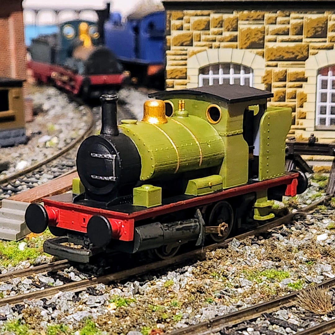 Saddle Tank 'green Catapillar' Locomotive - Fits Hornby or Dapol Pug ...