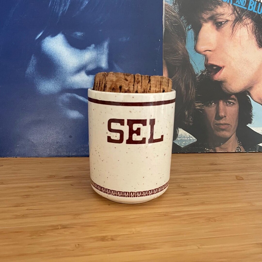 Vintage Salt Pot With Original Cork Stopper by Sado International - Etsy