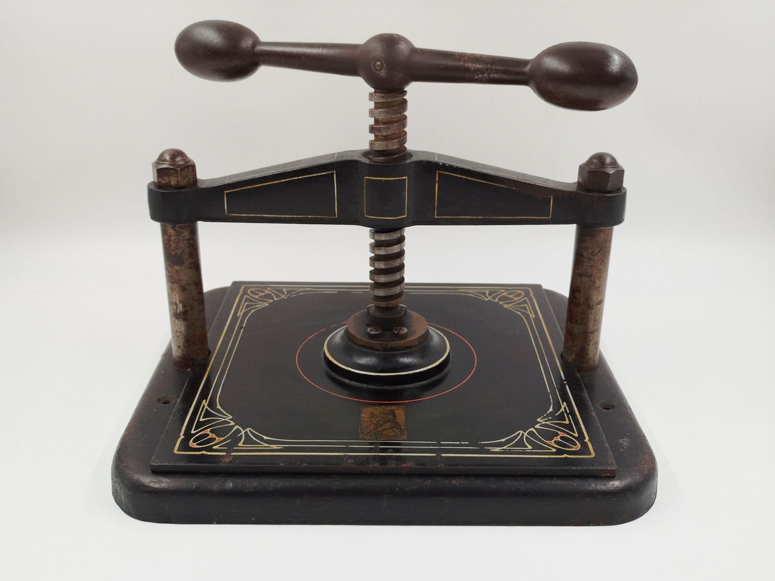 Book Binding Press Notary Press Gutenberg Stamp Cast Iron Old Object ...