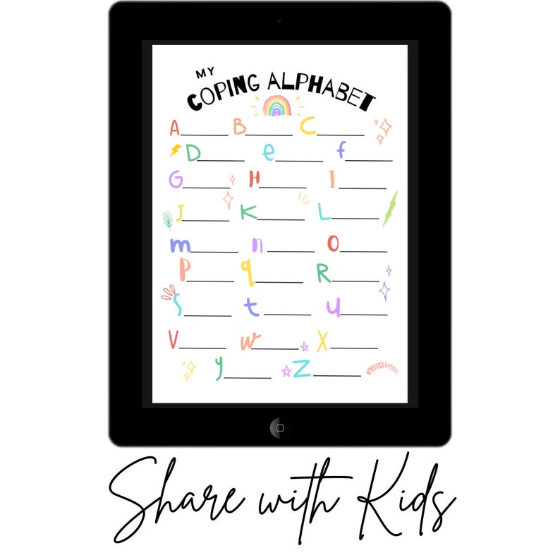 Coping Alphabet Worksheet, Therapy Worksheet, Coping Skills Worksheet ...