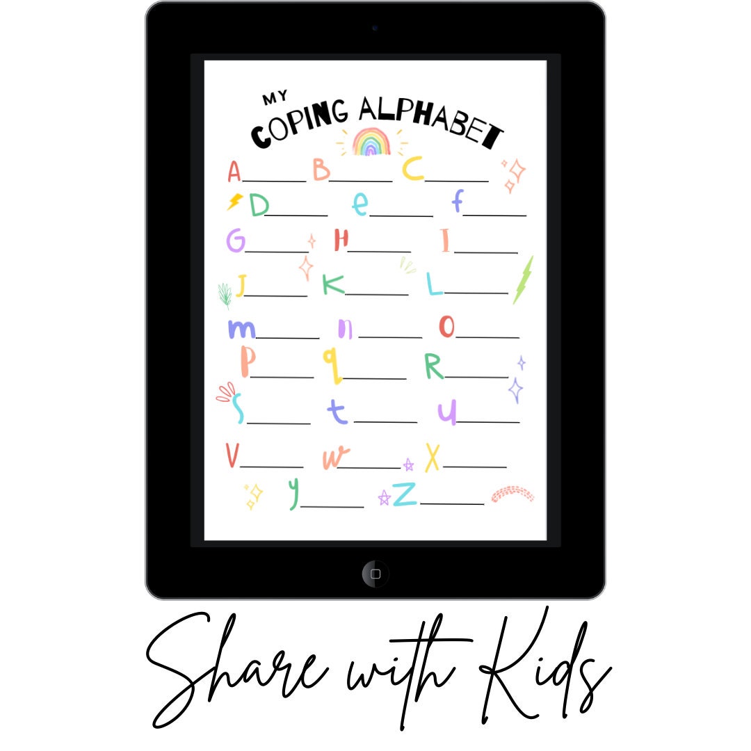 Coping Alphabet Worksheet, Therapy Worksheet, Coping Skills Worksheet ...