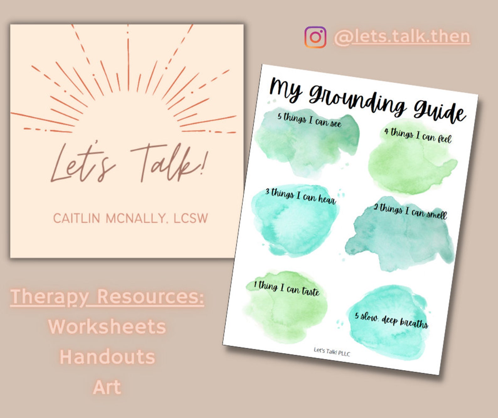 My Grounding Guide, Grounding Worksheet for Therapy, Worksheet for ...