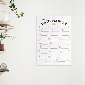 Coping Alphabet Worksheet, Therapy Worksheet, Coping Skills Worksheet ...
