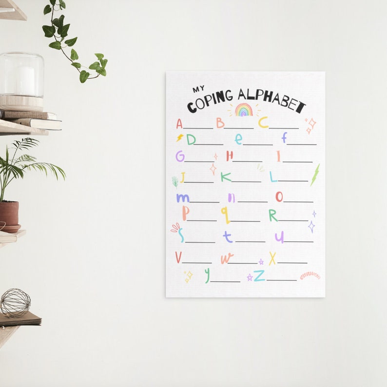 Coping Alphabet Worksheet, Therapy Worksheet, Coping Skills Worksheet ...