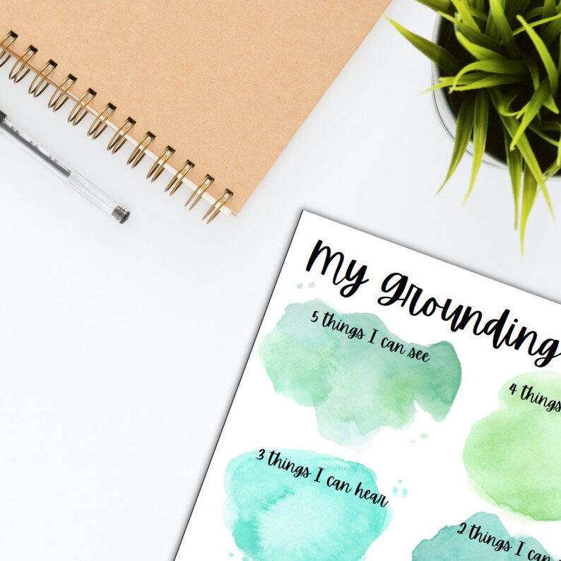 My Grounding Guide, Grounding Worksheet for Therapy, Worksheet for ...
