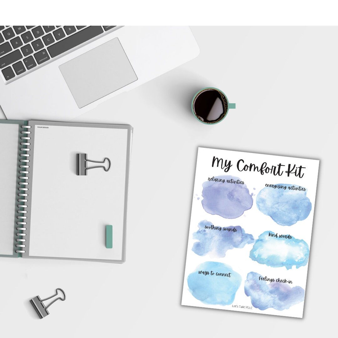 My Comfort Kit Therapy Worksheet for Preteens, Teens, and Young Adults ...