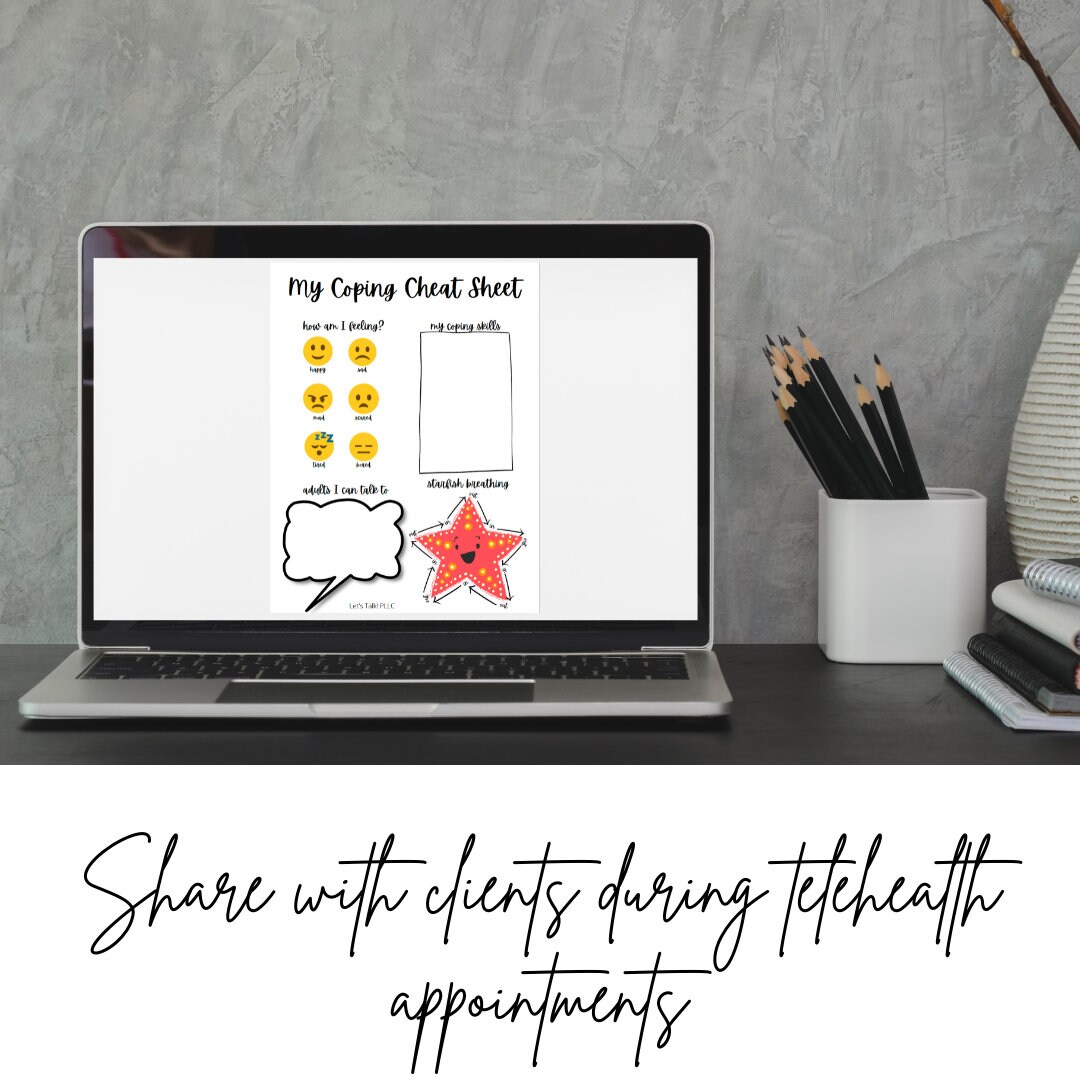 My Coping Cheat Sheet for Kids, Therapy Worksheet for Kids, Coping ...
