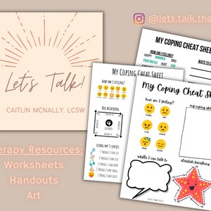 My Coping Cheat Sheet Bundle, for All Ages, Children, Teens, Adults ...