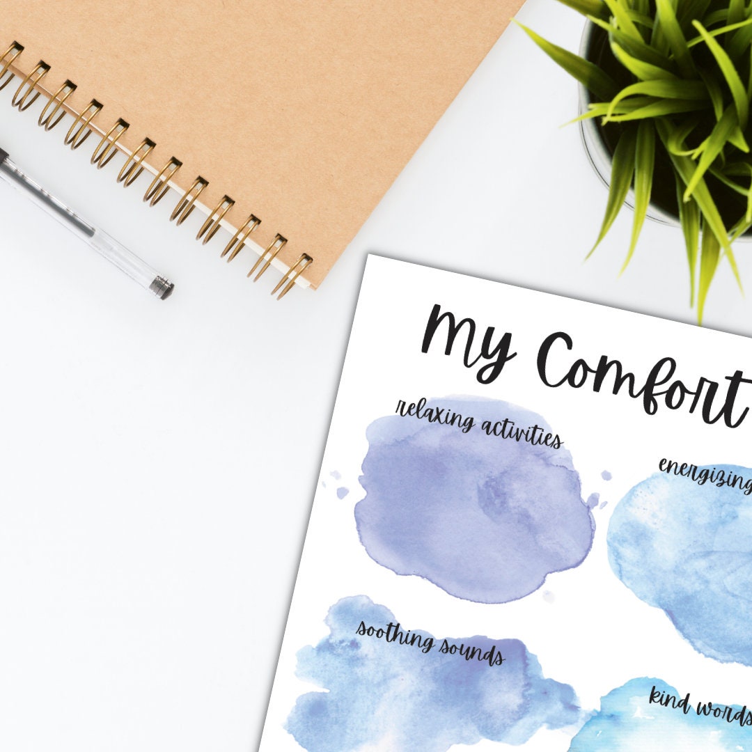 My Comfort Kit Therapy Worksheet for Preteens, Teens, and Young Adults ...