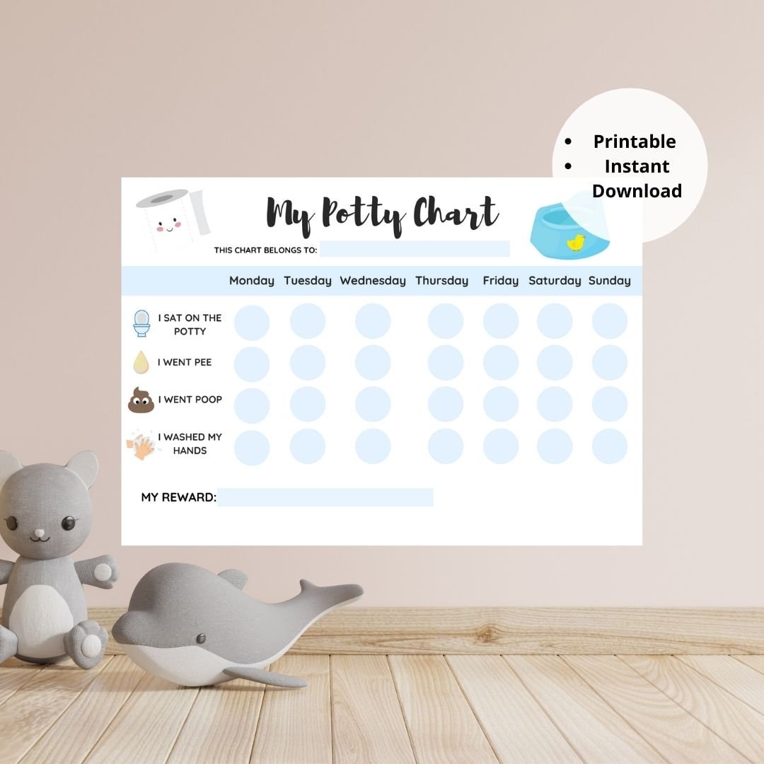 Potty Training Chart Printable - Etsy
