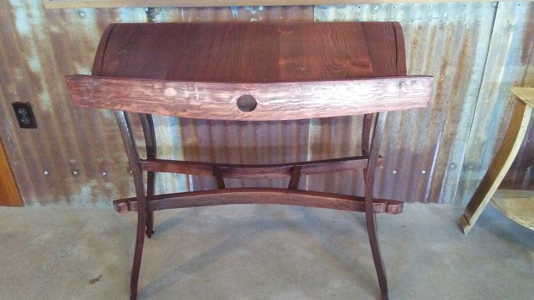 Wine Barrel Stave Table (pine Top) - Etsy