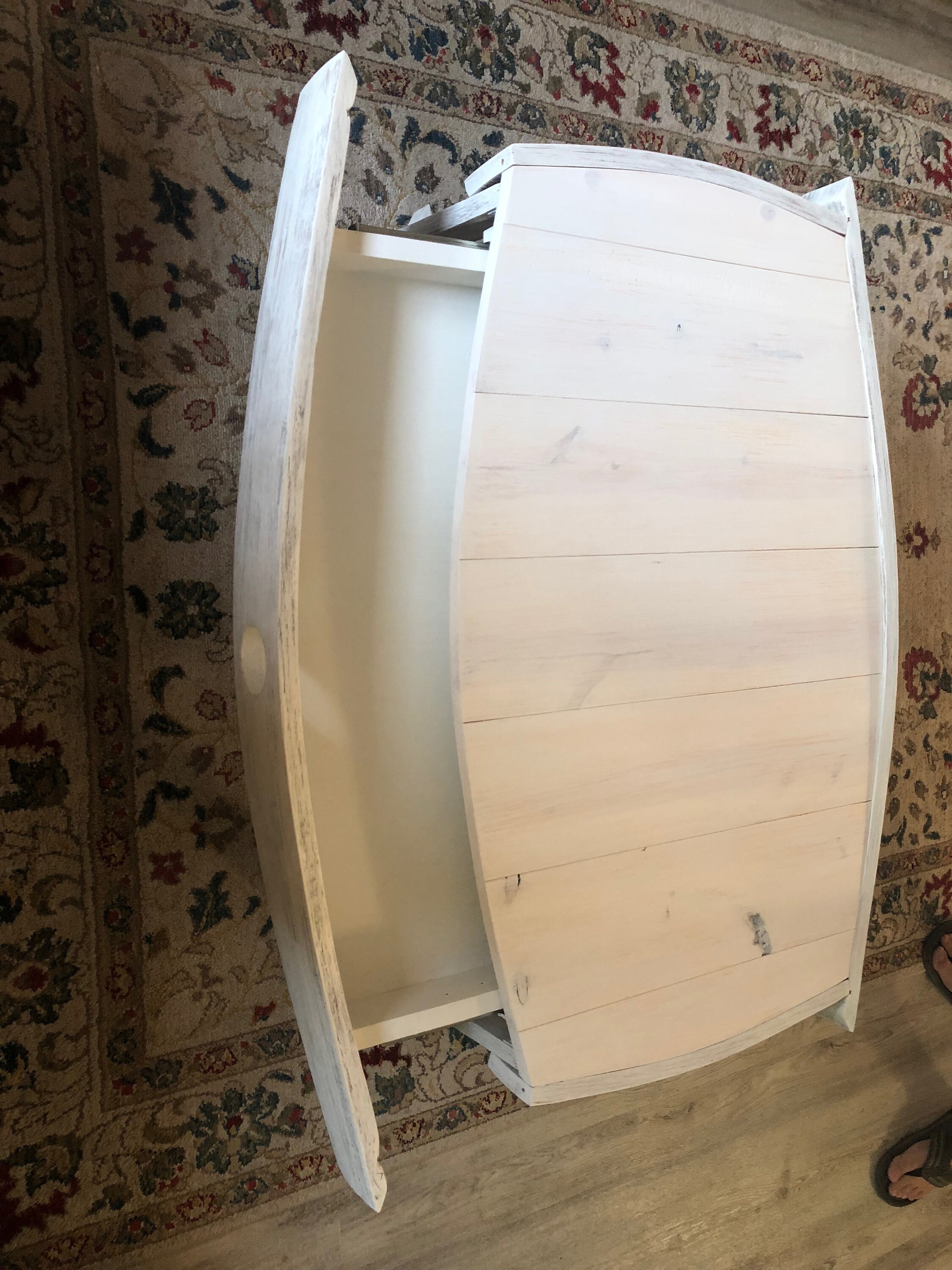 Wine Barrel Stave Coffee Table With Drawer - Etsy