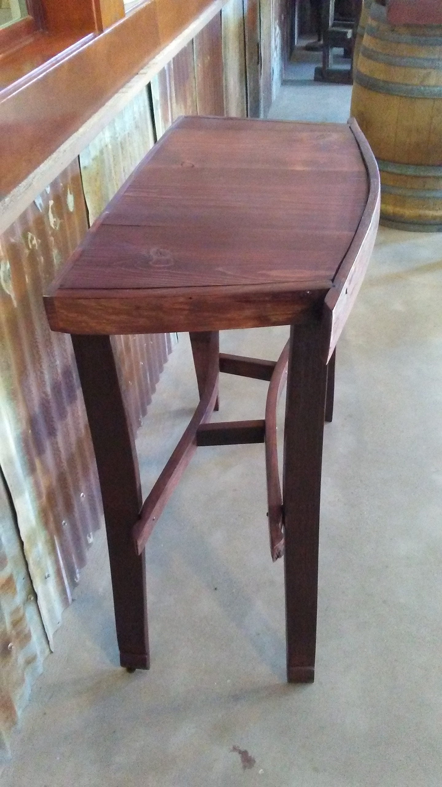 Wine Barrel Stave Table (pine Top) - Etsy