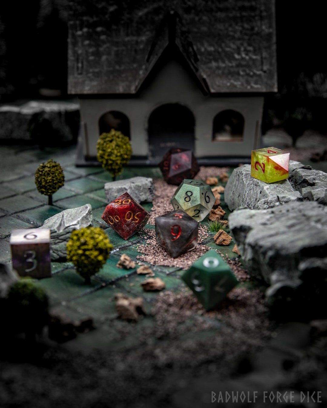 Custom DND Dice You Inspire, I Forge. Sharp Edged Handmade Resin Dice ...