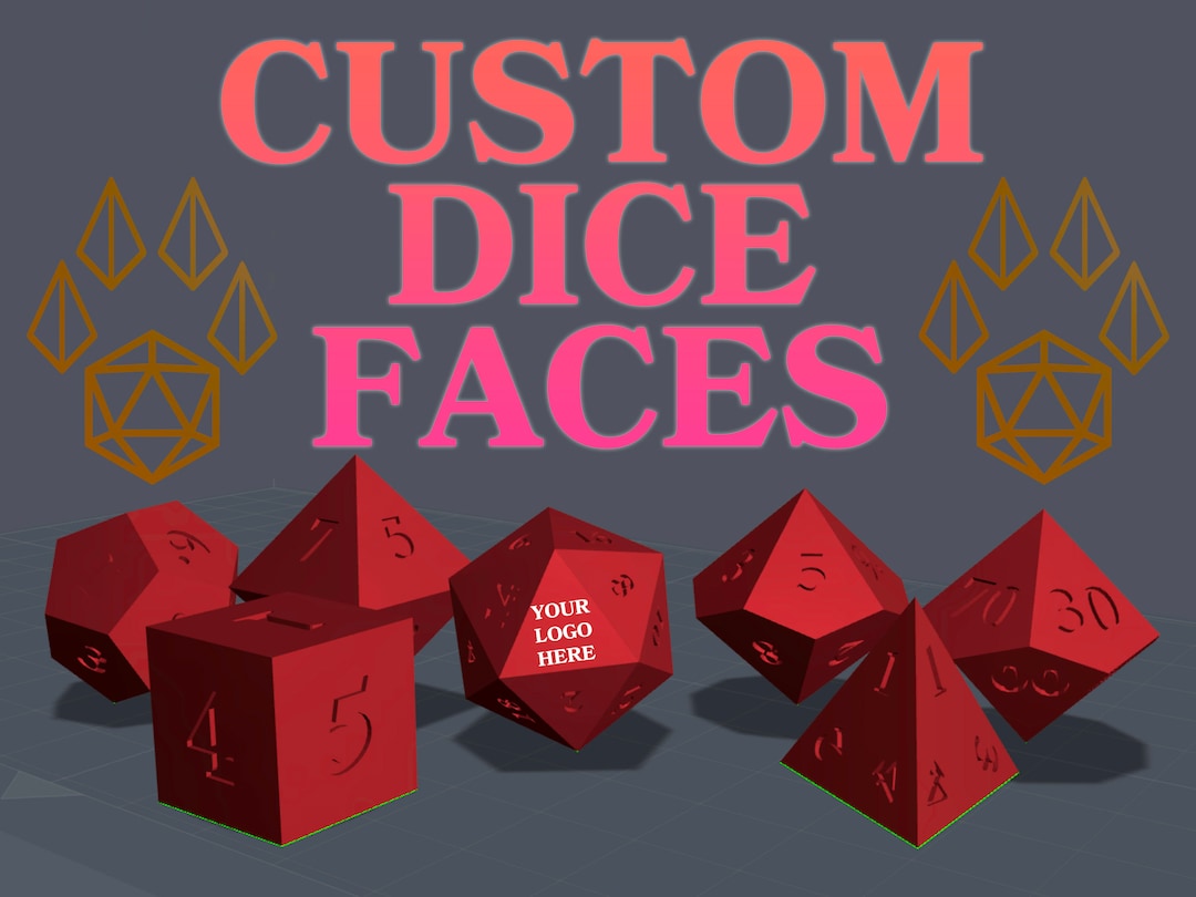 Custom Dice Faces (designed for You!) - Any Font, Images, or Designs ...