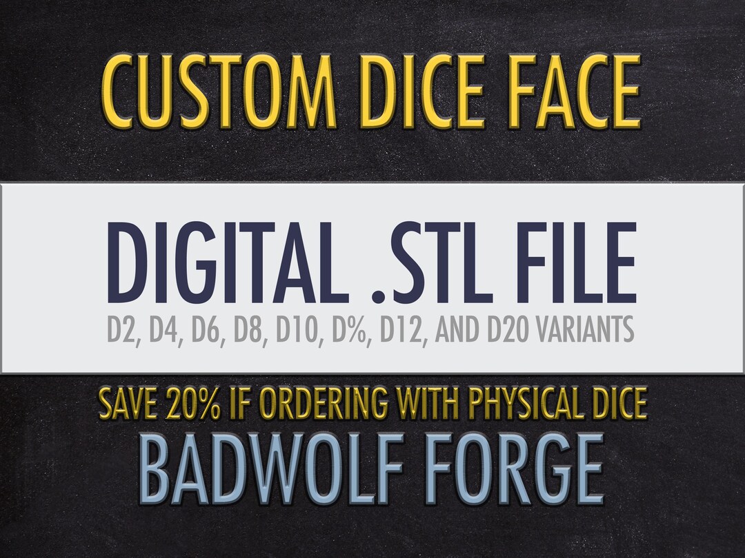 Custom Dice Faces (designed for You!) - Any Font, Images, or Designs ...