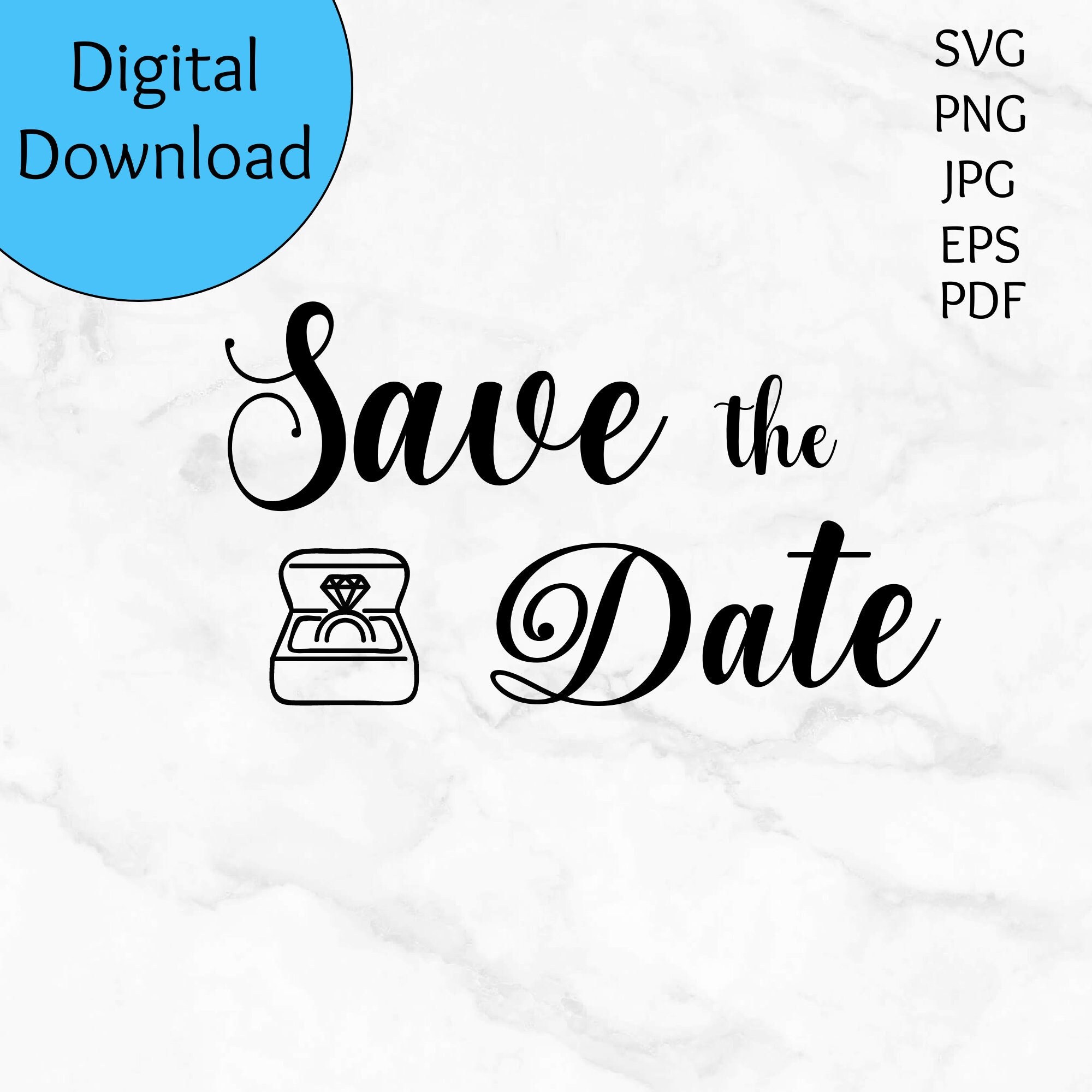 Save the Date SVG, Wedding SVG, Engagement SVG, Wedding Announcement ...