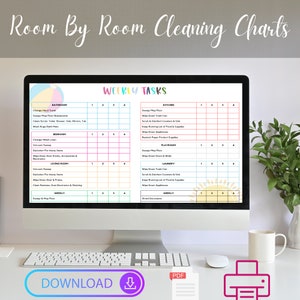 Room by Room: Home Cleaning Checklist, Weekly Cleaning Checklist ...