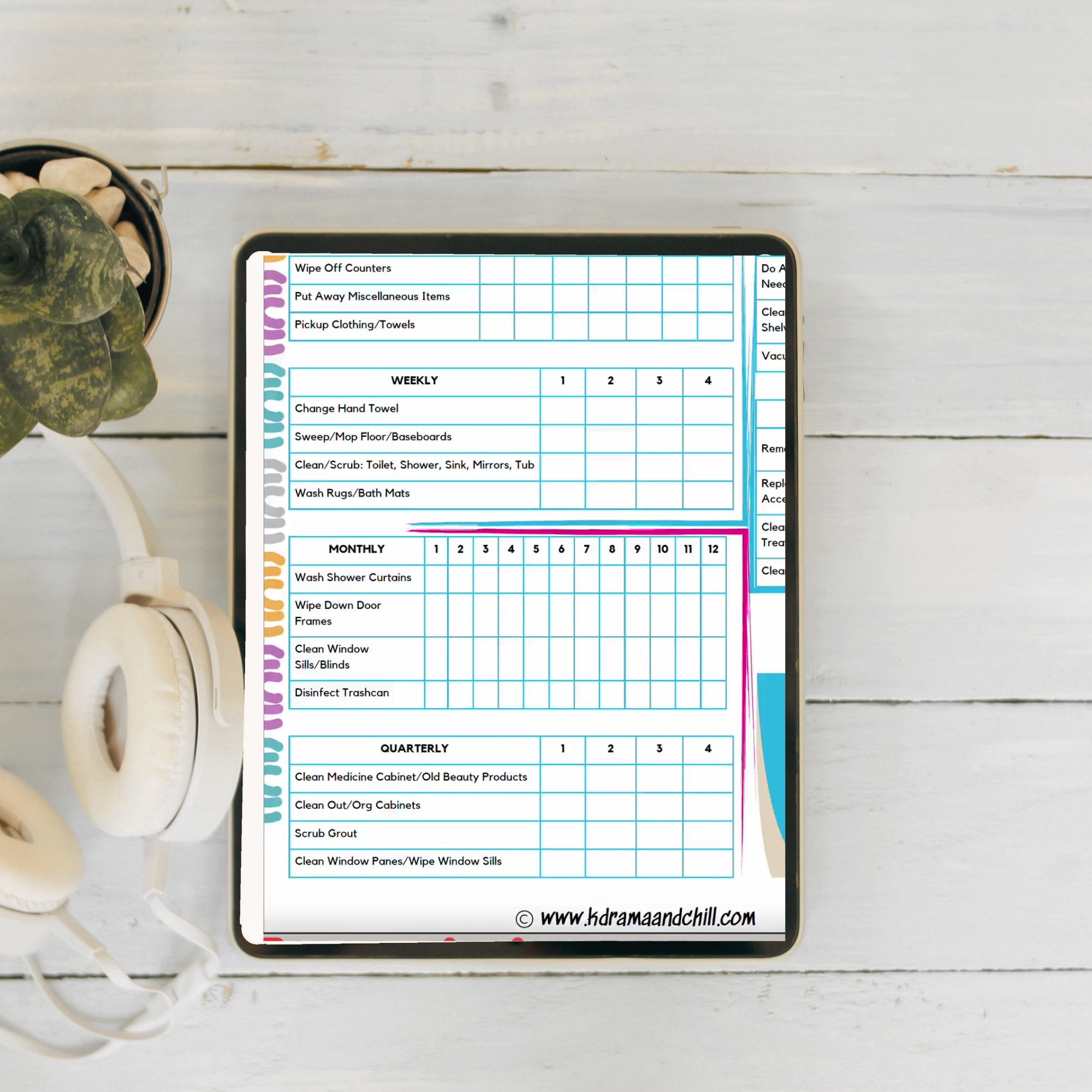 Room by Room: Home Cleaning Checklist, Weekly Cleaning Checklist ...