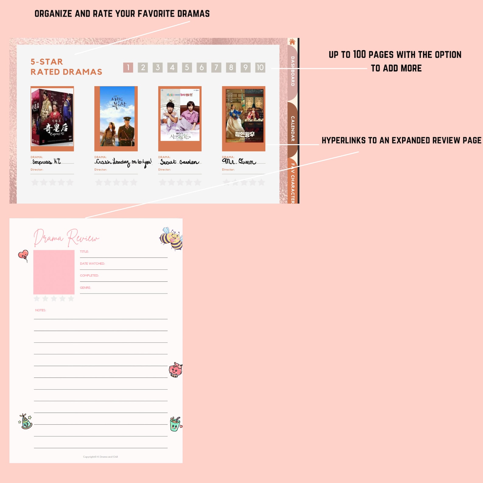 Kawaii K-drama Journal: Korean Drama Tracker (digital Download) - Etsy