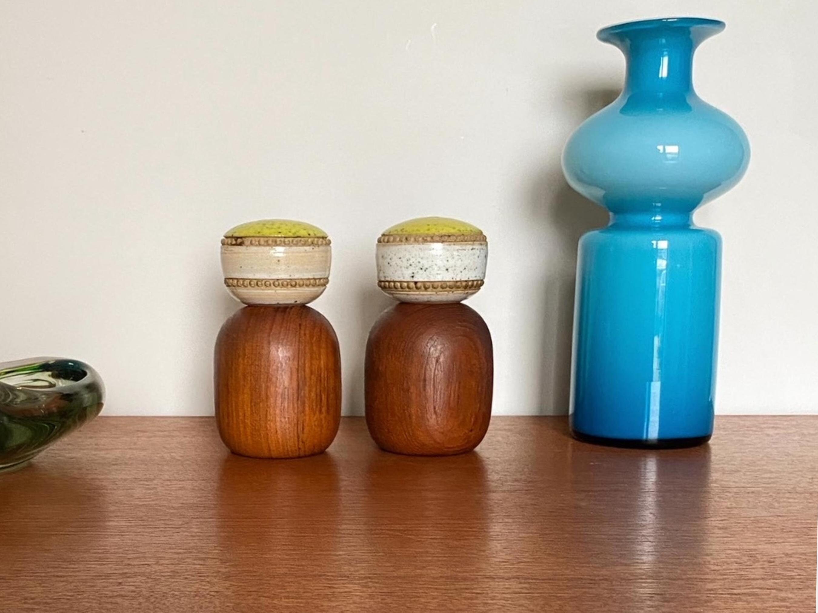 Stunning Pair of Mid Century Denby Salt & Pepper Shakers - Etsy