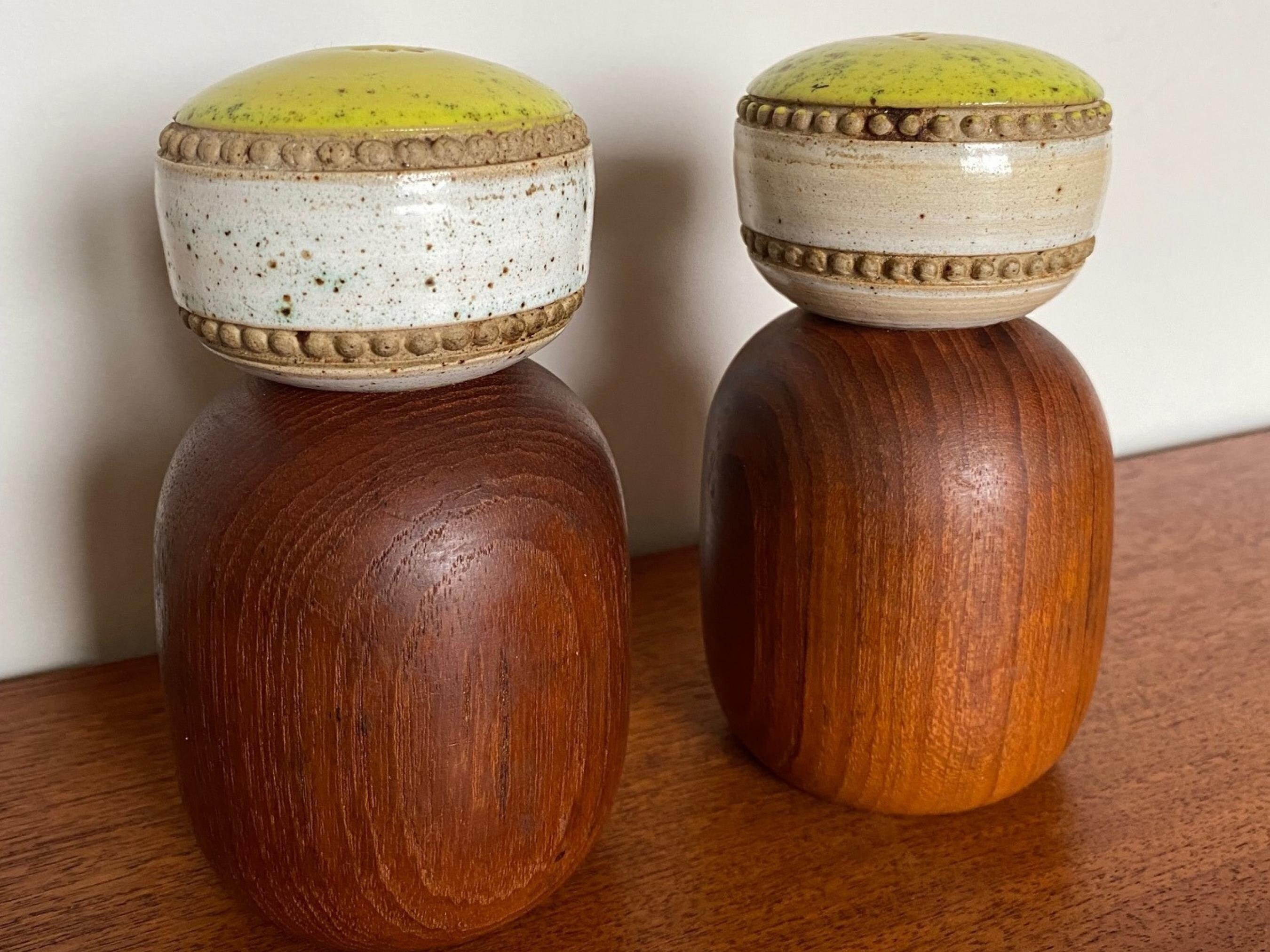 Stunning Pair of Mid Century Denby Salt & Pepper Shakers - Etsy