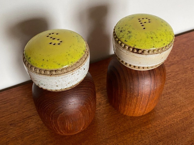 Stunning Pair of Mid Century Denby Salt & Pepper Shakers - Etsy
