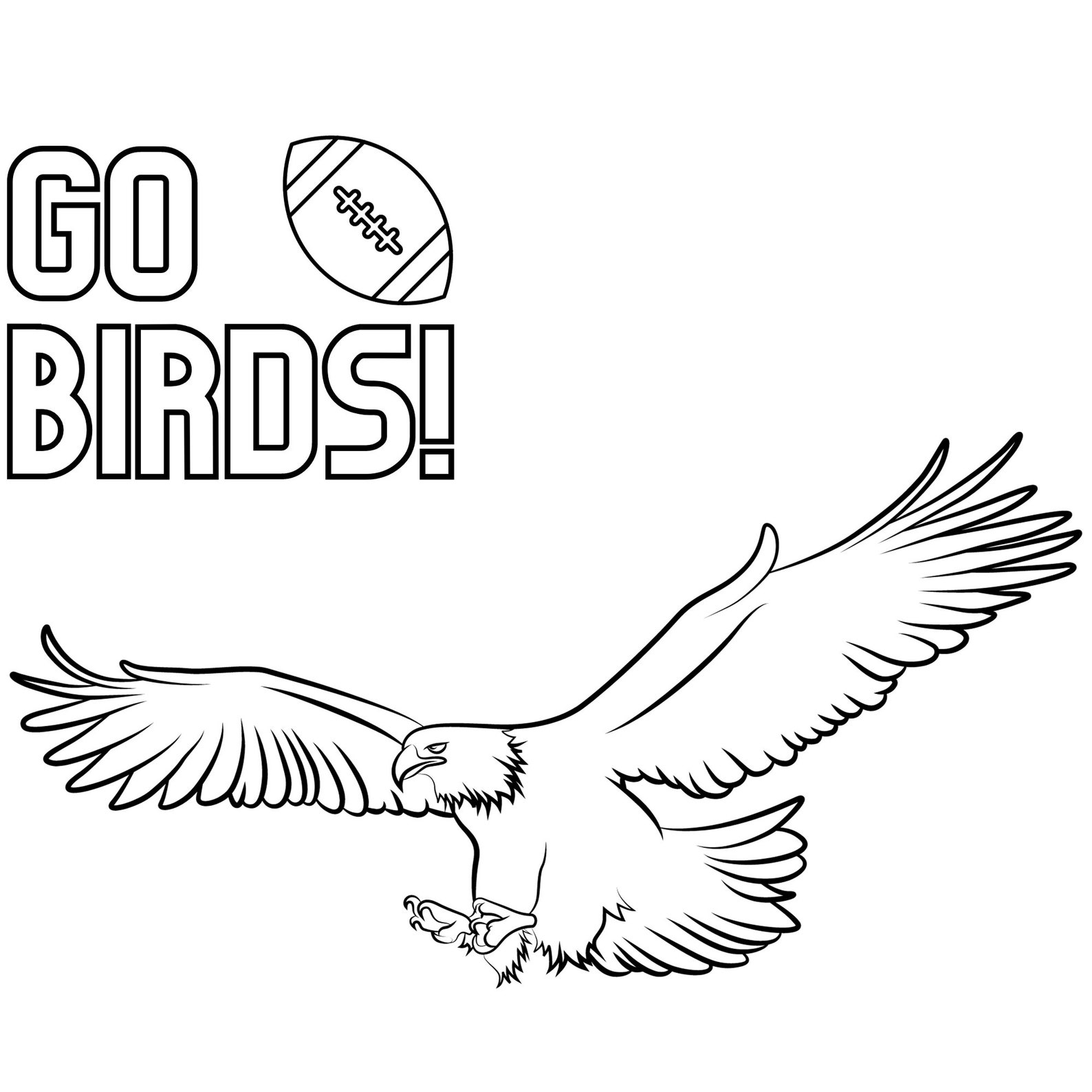 Go Birds! Kids Printable Coloring Page - Etsy