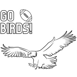 Go Birds! Kids Printable Coloring Page - Etsy