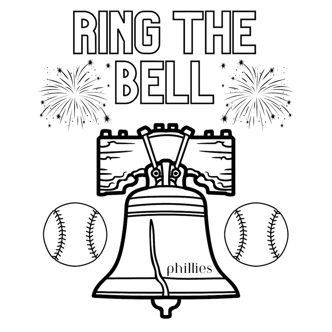 Ring the Bell! Phillies Kids Printable Coloring Page - Etsy