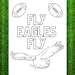 Fly Eagles Fly! Kids Printable Coloring Page - Etsy