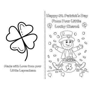 Little Lucky Charm Printable Foldable St Patrick's Day Kid Card to ...