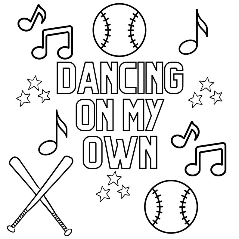 Dancing on My Own! Phillies Kids Printable Coloring Page - Etsy