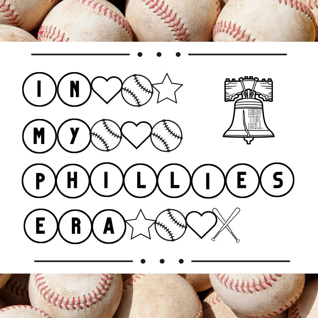 In My Phillies Era Coloring Page Taylor Swift Friendship Bracelet - Etsy