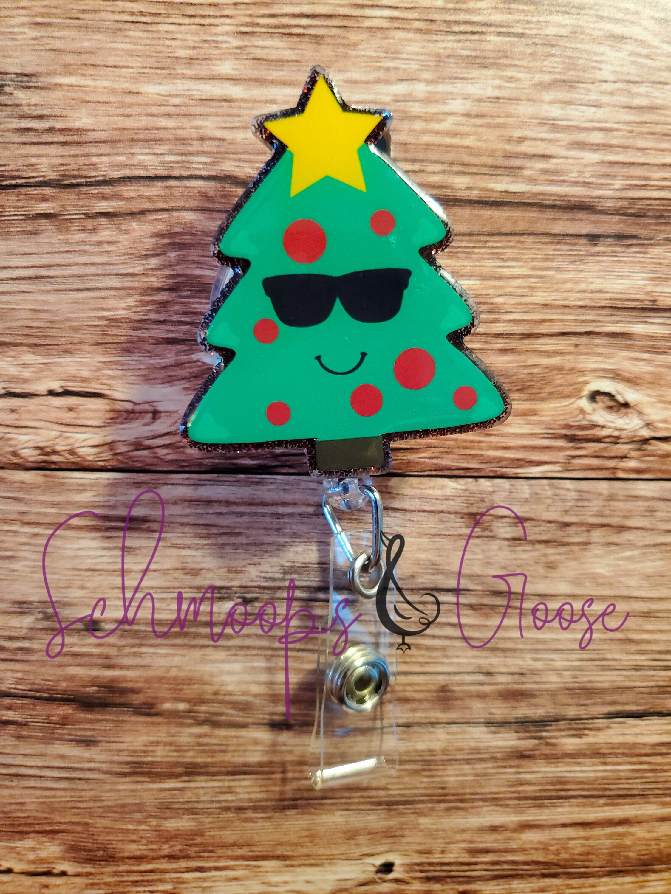 Christmas Tree Badge Reel Nurses Teachers Office Badges - Etsy